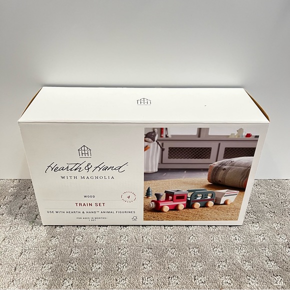 Hearth & Hand | Toys | Hearth And Hand With Magnolia Wood Train Set Nib ...